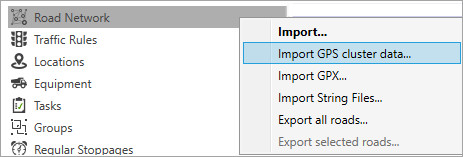 Import GPS Cluster Data from CSV as a road network